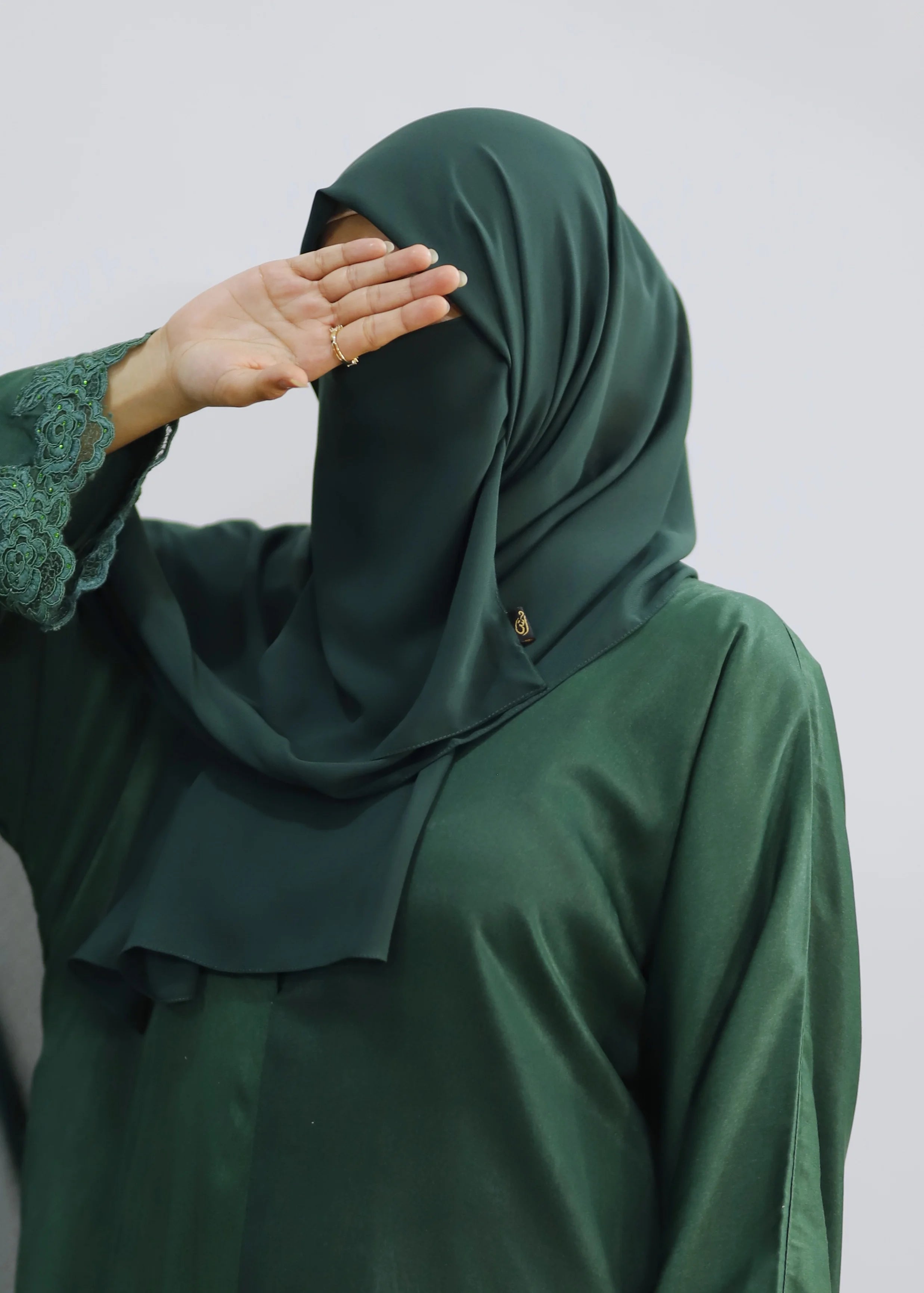 Plain Niqab Set Emerald – Rosh